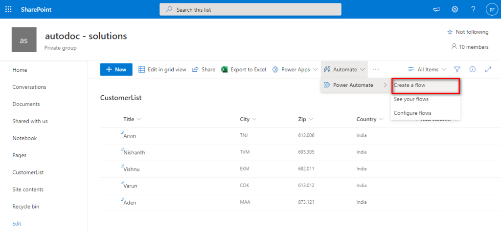 SharePoint veri listesini PDF dosyalarıyla birleştir | PDF4me